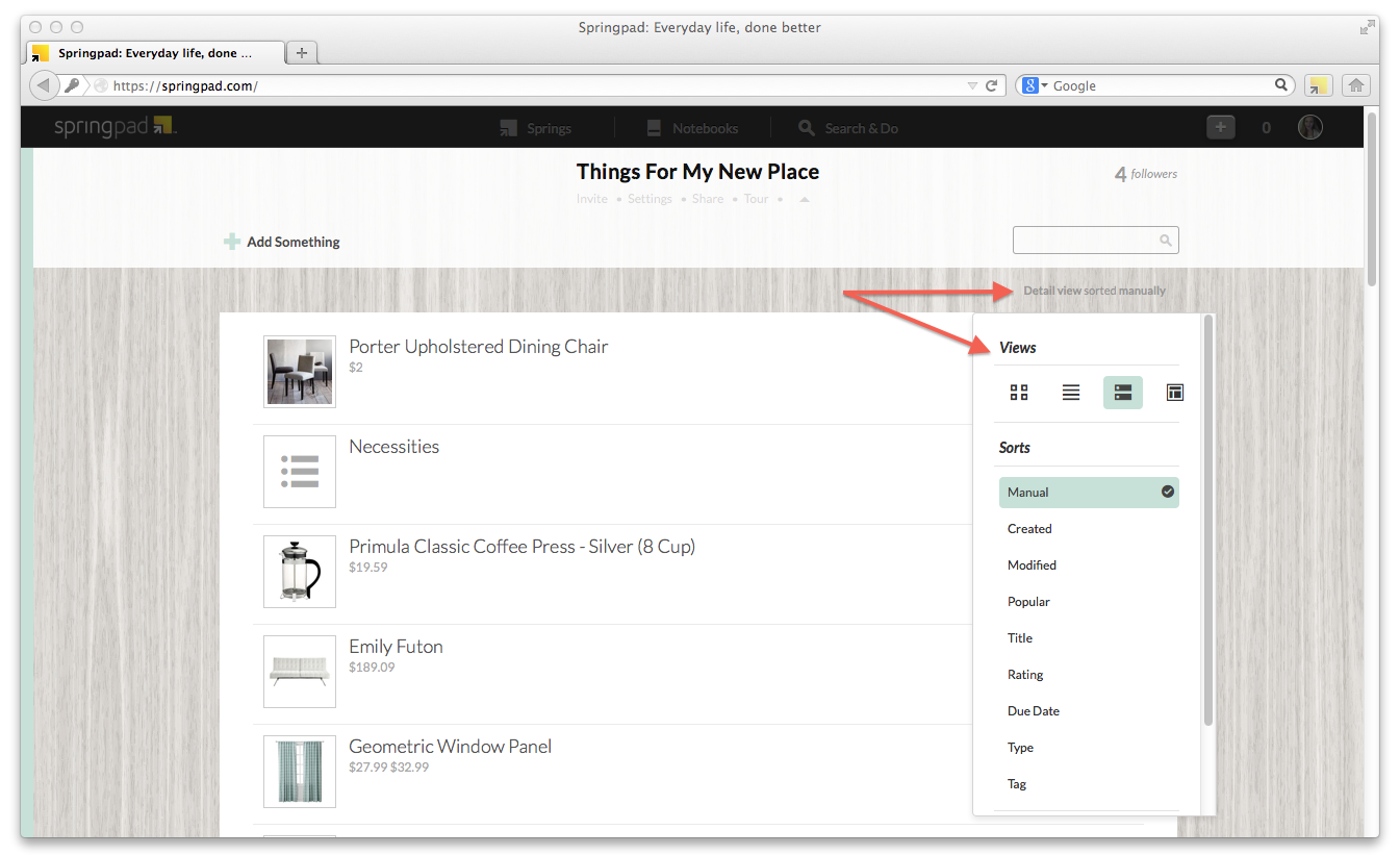 display-sort-menu-springpad-new - SiliconANGLE