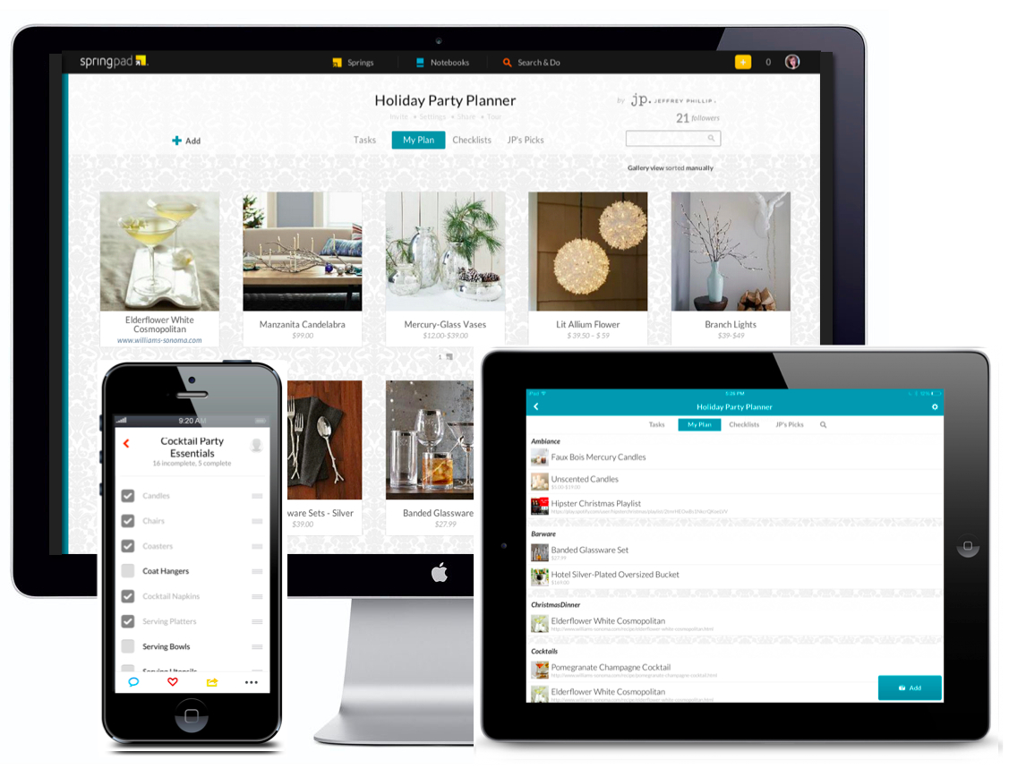 Springpad adds notebook templates : Increased convenience + partner ...