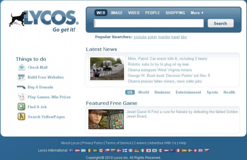 Lycos is looking to sell its search patents, and yes, Lycos still ...
