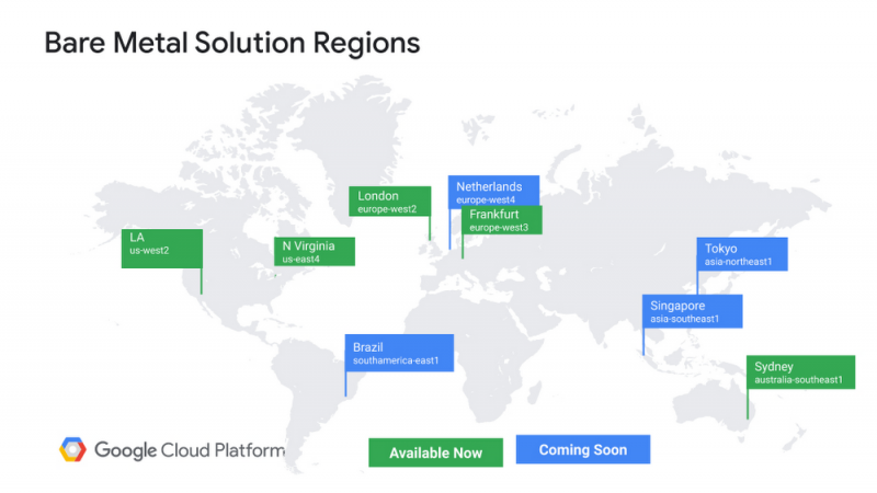 Google's Bare Metal Solution arrives in more cloud regions - SiliconANGLE
