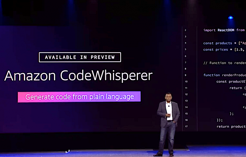 AWS debuts Amazon CodeWhisperer and new synthetic data capabilities ...