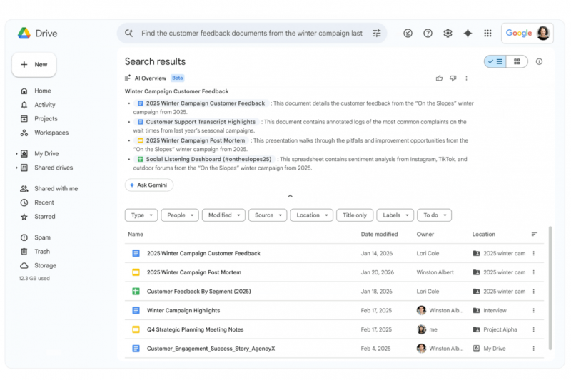Google enhances Docs, Sheets, Slides and Drive with deeper Gemini ...